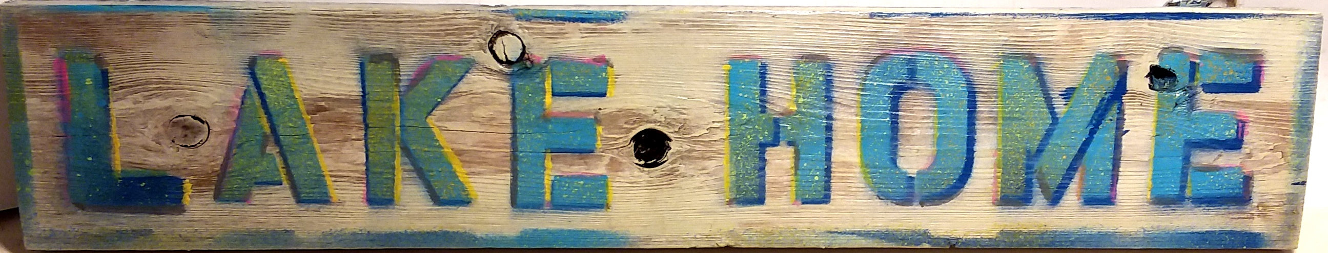 "LAKE HOME" Sign – Turfwave Lake Gear